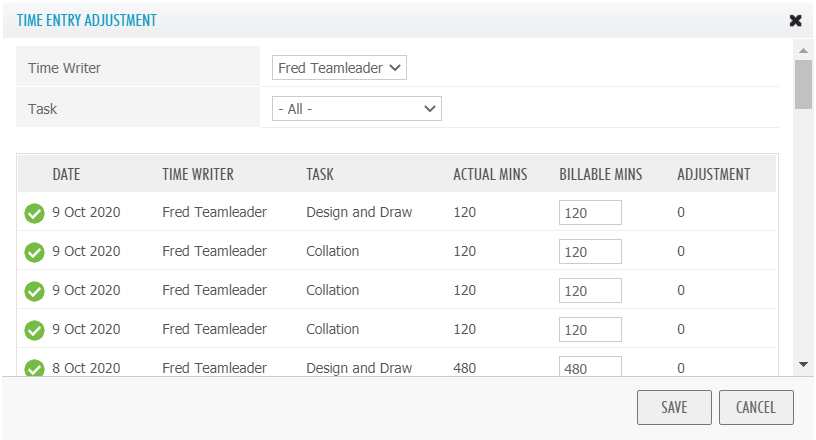 How to add time adjustments to a project